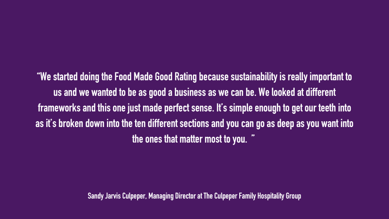 Food Made Good Standard | The Sustainable Restaurant Association